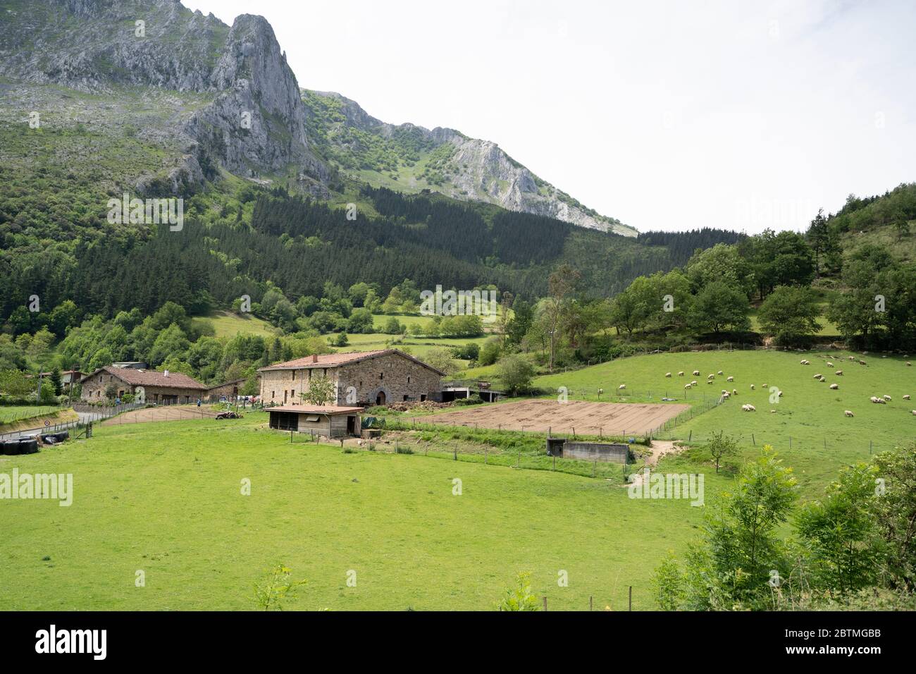 landscape of Atxondo valley in the basque countryside , northern spain ...