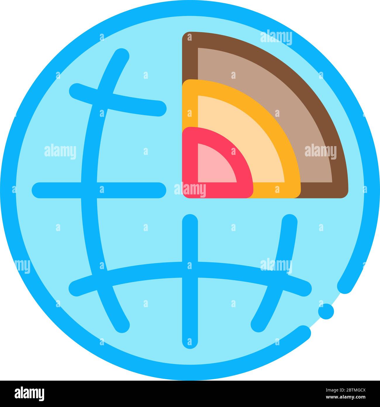 global earthquake icon vector outline illustration Stock Vector Image ...