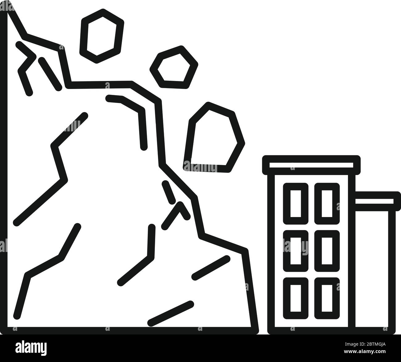 Landslide element icon. Outline landslide element vector icon for web ... Landslide element icon. Outline landslide element vector icon for web ...