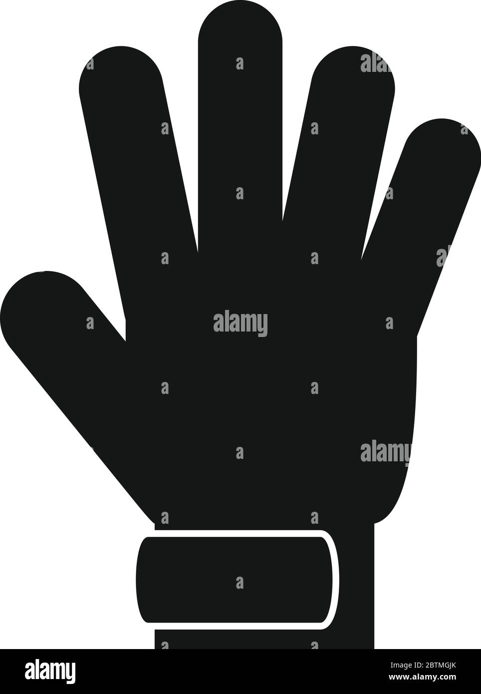 Soccer goalkeeper glove icon. Simple illustration of soccer goalkeeper ...