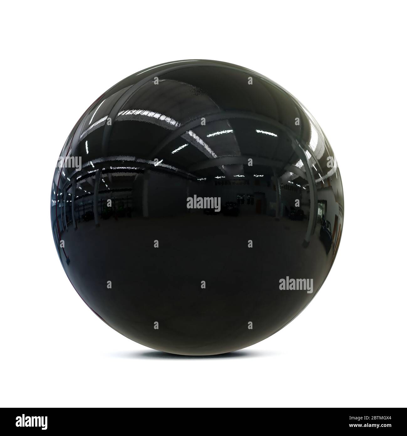 3d sphere with glossy black car paint material Stock Photo - Alamy