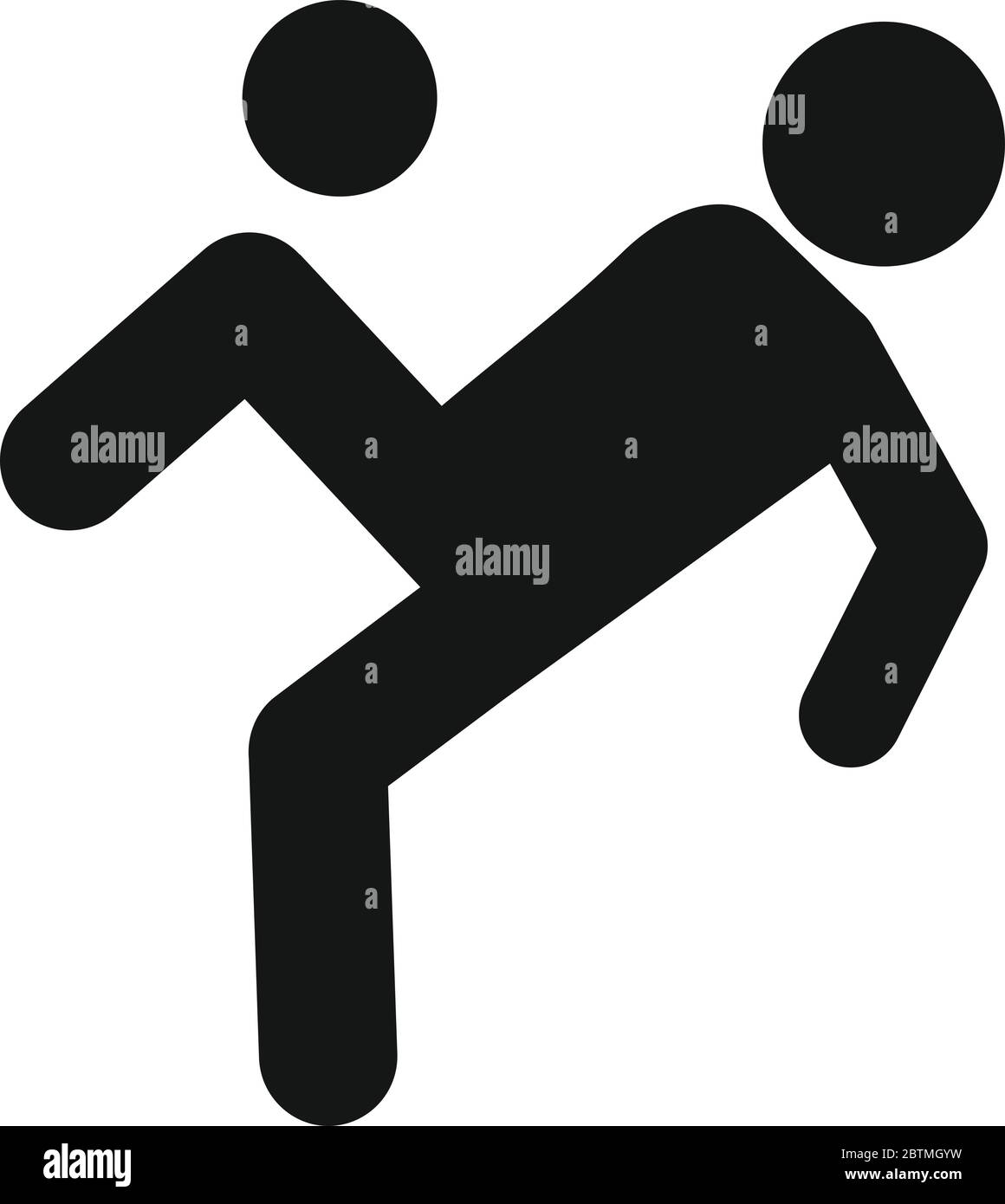 Soccer player icon. Simple illustration of soccer player vector icon ...