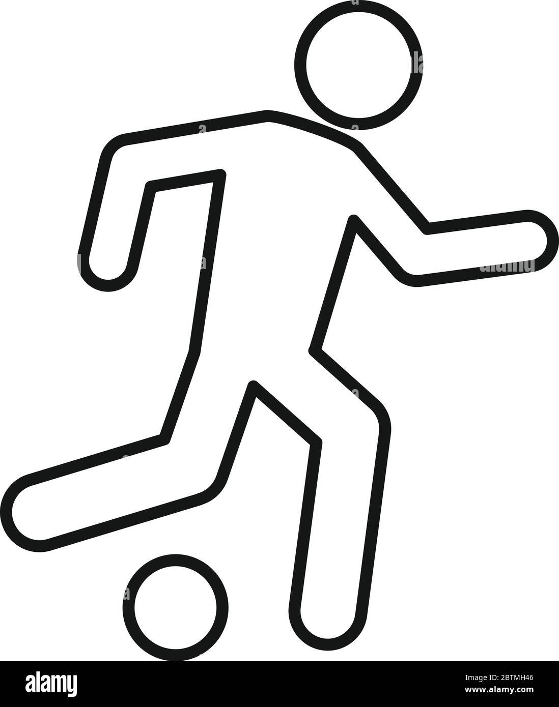 Training soccer player icon. Outline training soccer player vector icon ...