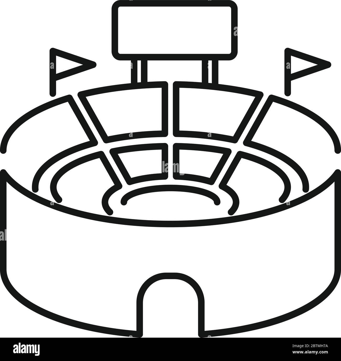 Soccer arena icon. Outline soccer arena vector icon for web design ...