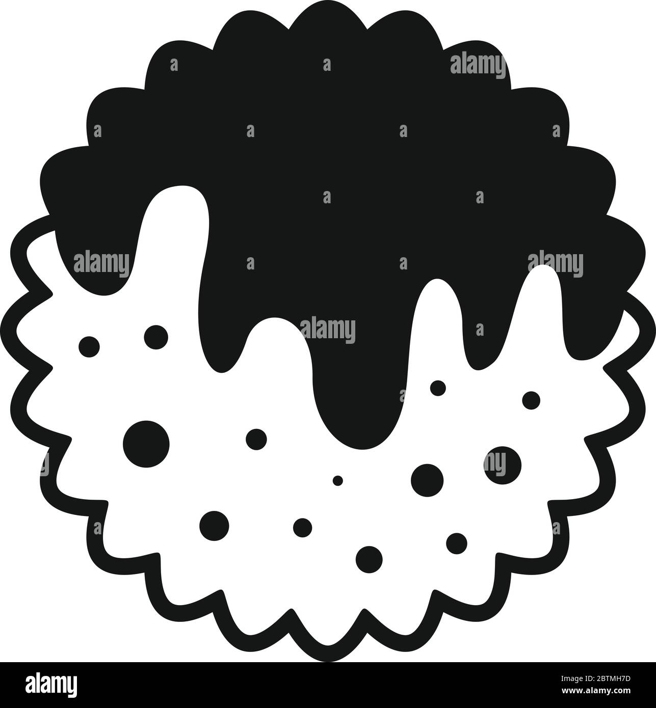 Cream cookie icon. Simple illustration of cream cookie vector icon for ...