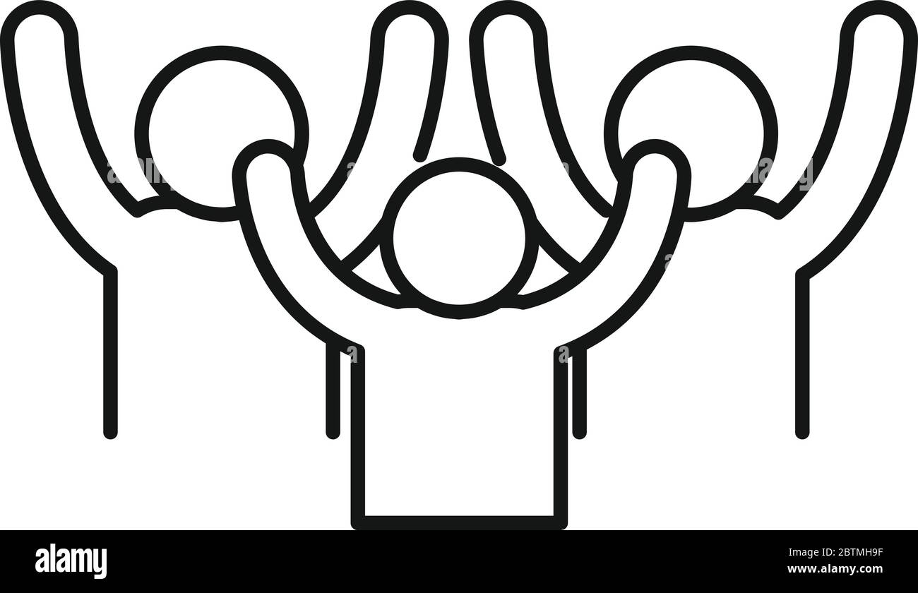 Soccer team support icon. Outline soccer team support vector icon for ...