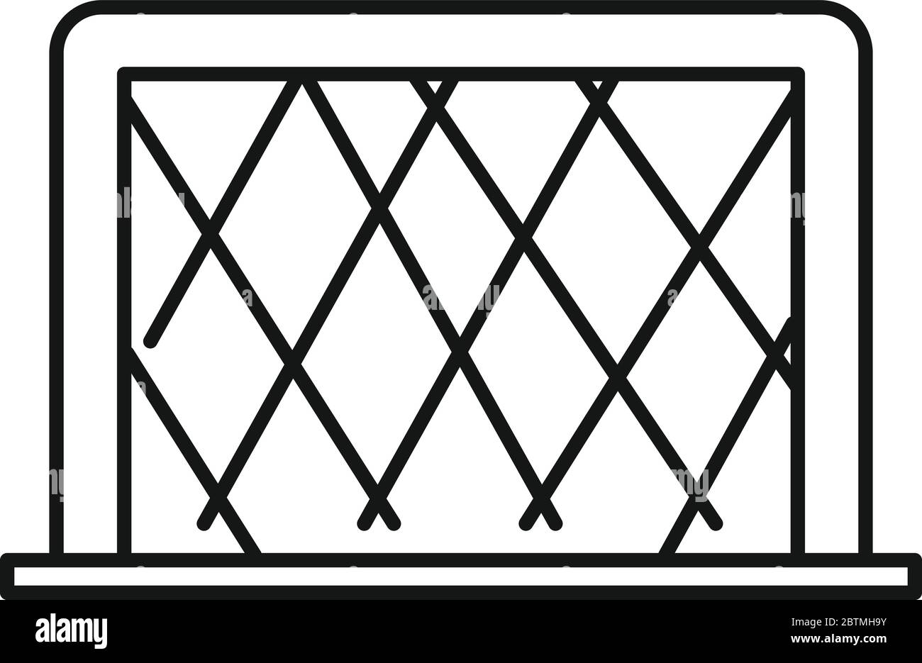 Soccer gate icon. Outline soccer gate vector icon for web design ...
