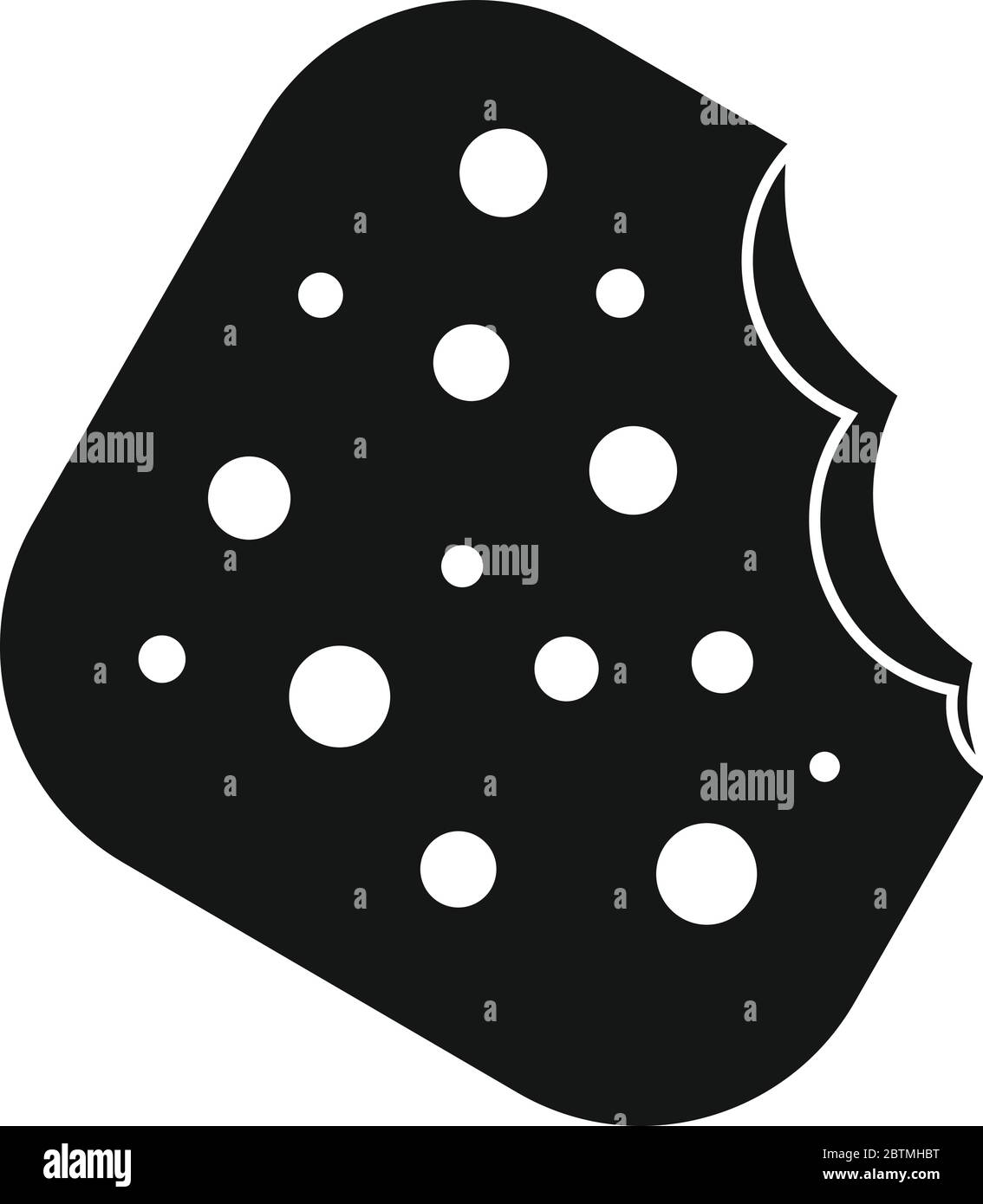 Bite biscuit icon. Simple illustration of bite biscuit vector icon for ...