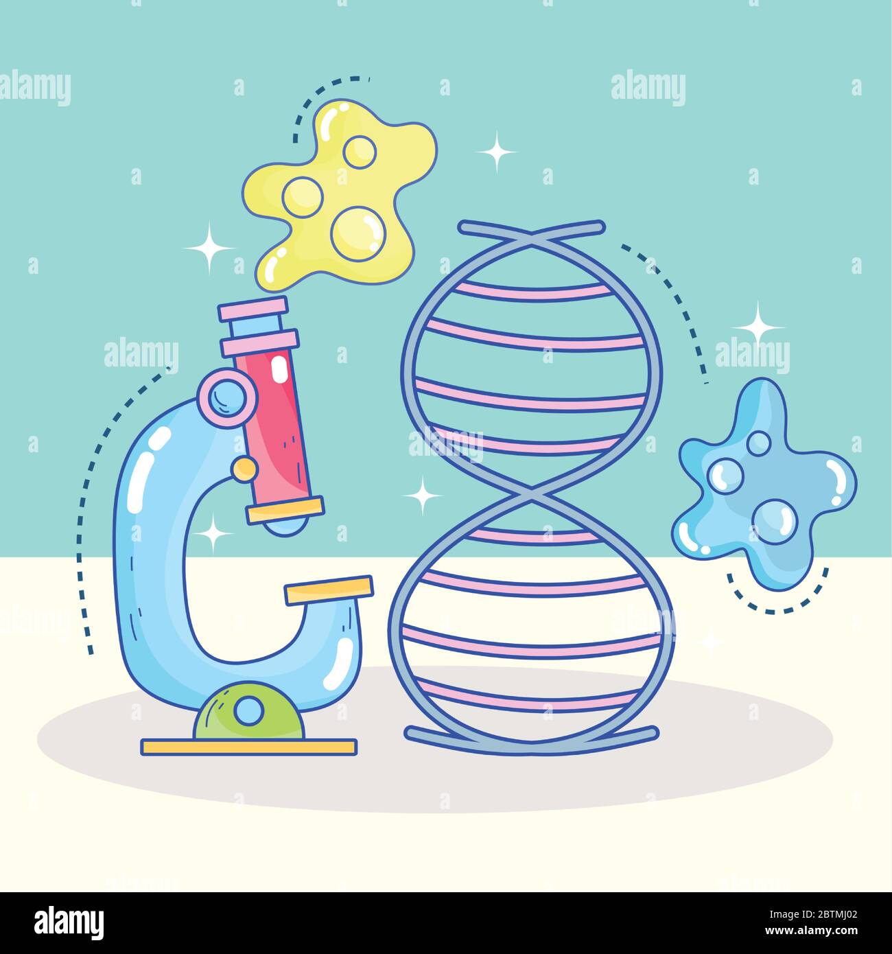 science microscope dna molecule genetic research laboratory vector ...