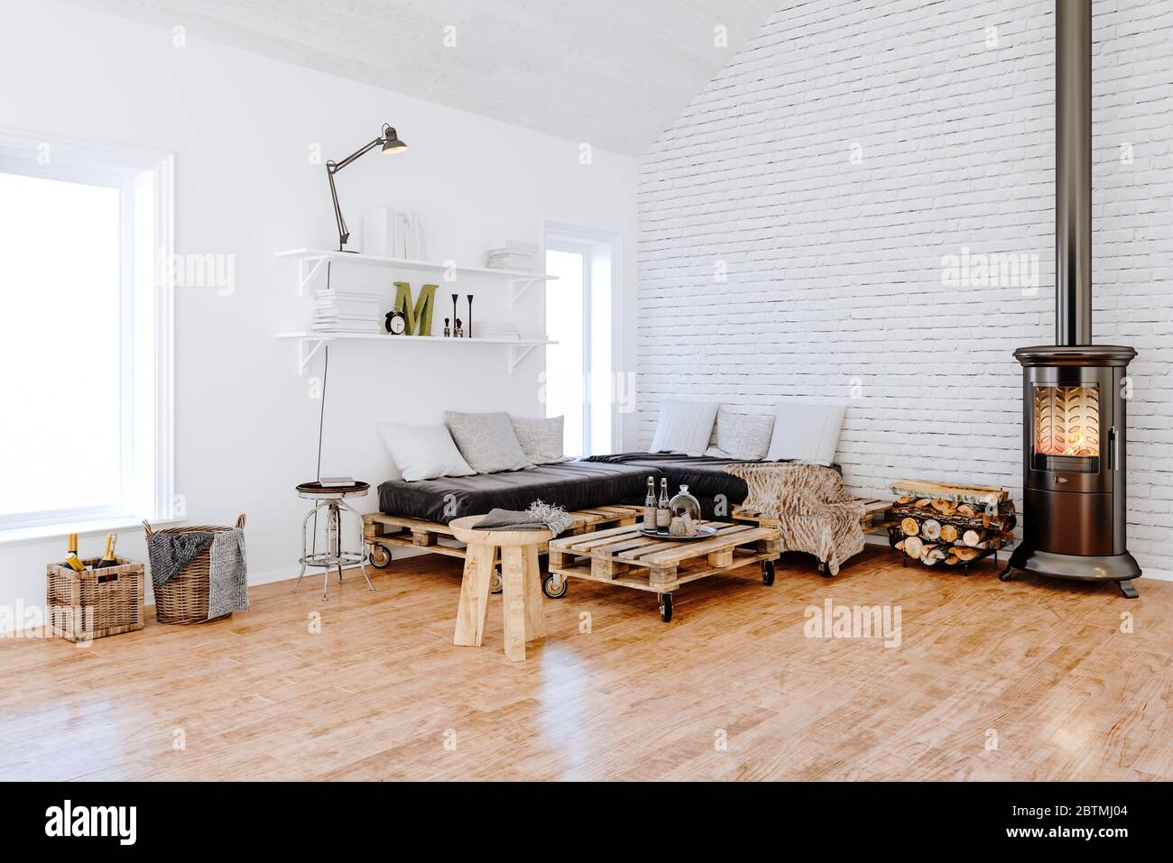 Scandinavian interior design hi-res stock photography and images - Alamy