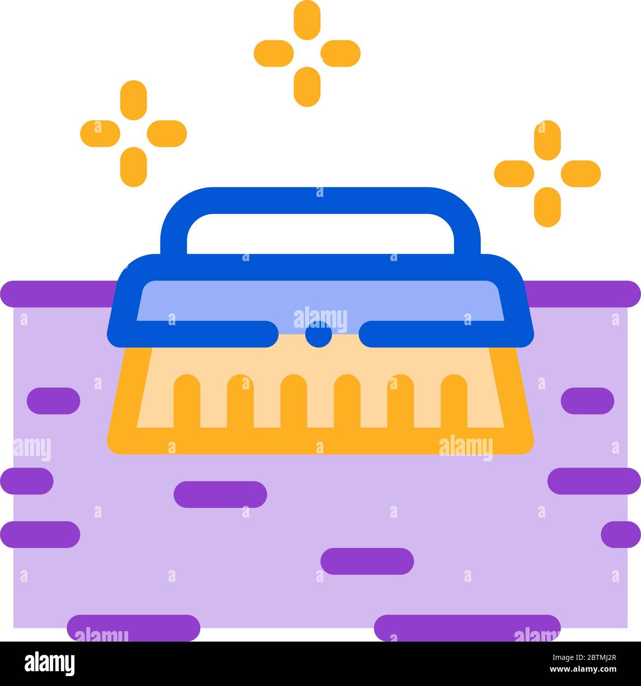 cleaning brush icon vector outline illustration Stock Vector Image ...