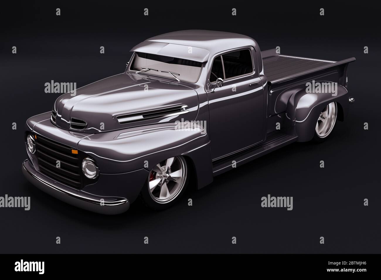 3d vintage beautiful pick-up truck car Stock Photo - Alamy