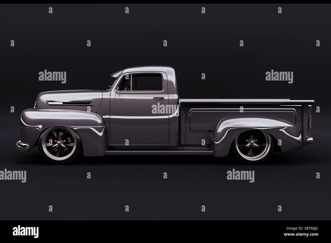 3d vintage beautiful pick-up truck car Stock Photo - Alamy