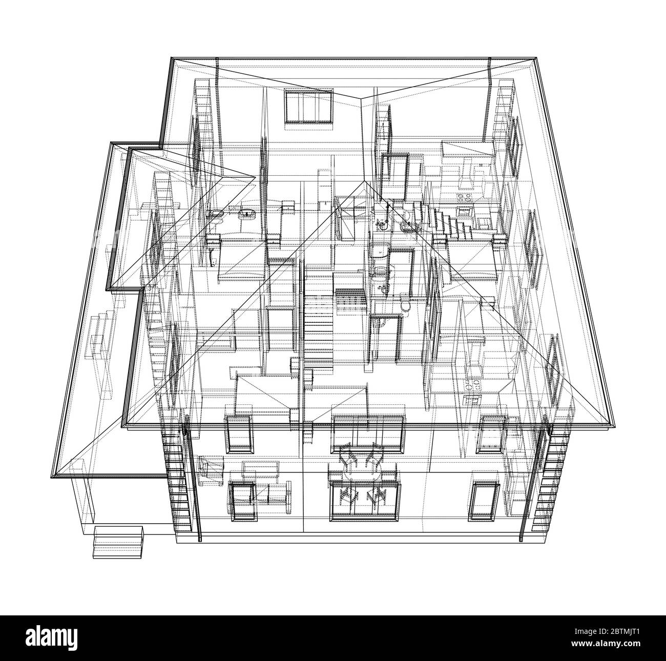 Abstract vector sketch of a house Stock Vector Image & Art - Alamy