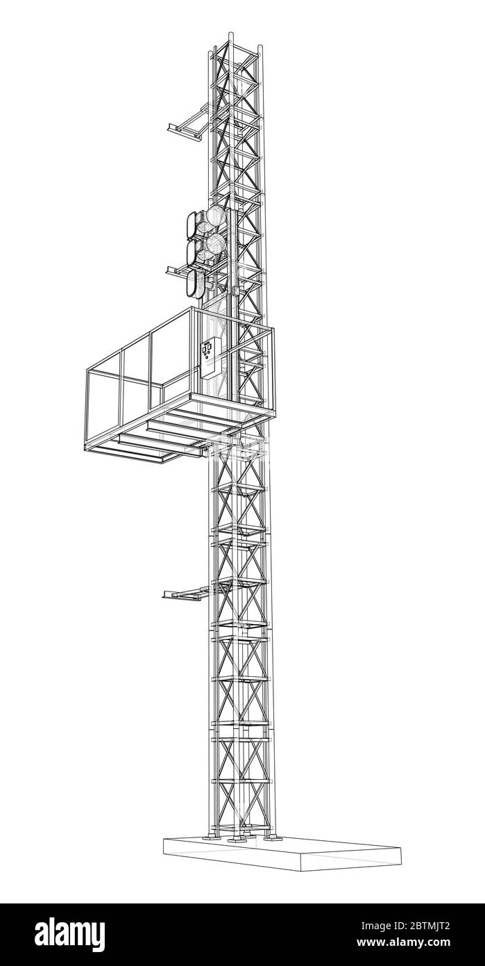 Mast lifts outline. Vector Stock Vector Image & Art - Alamy