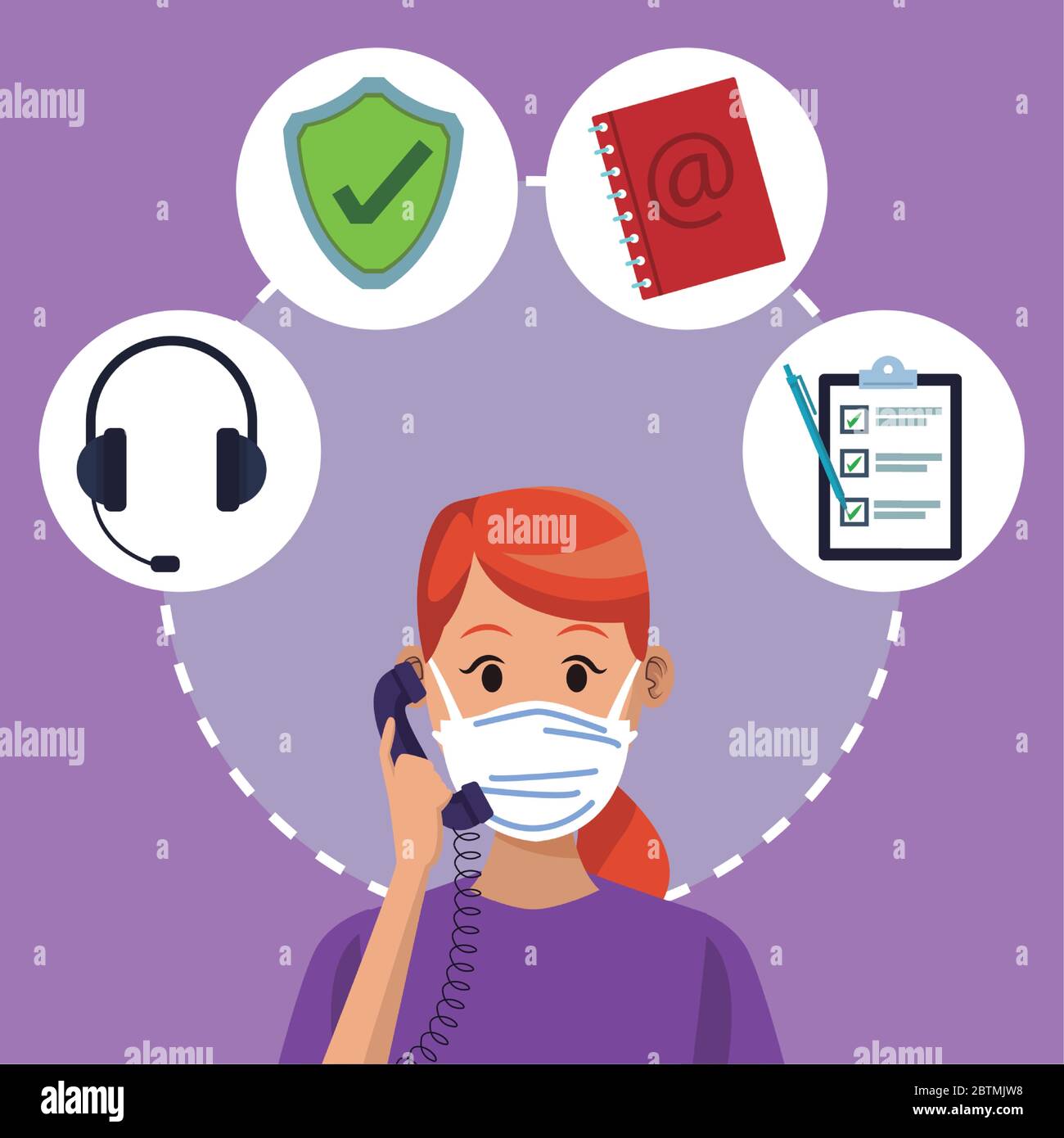 Masked worker Stock Vector Images - Alamy