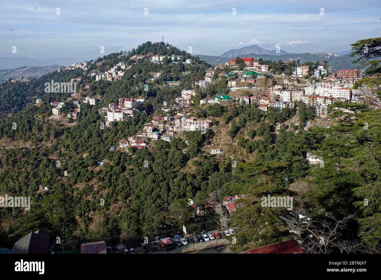 View of a Shimla capital of Himachal Pradesh Stock Photo - Alamy