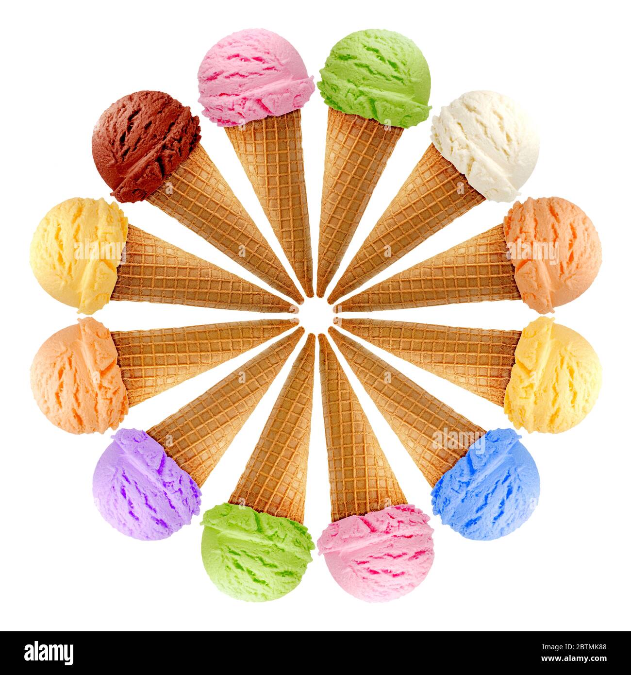 Green tea ice cream scoop Cut Out Stock Images & Pictures - Alamy