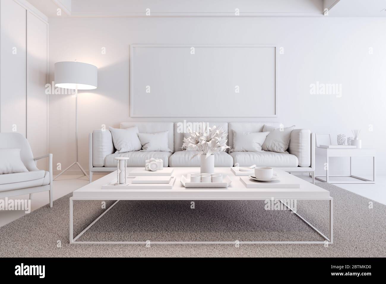 3d render of beautiful interior render Stock Photo - Alamy