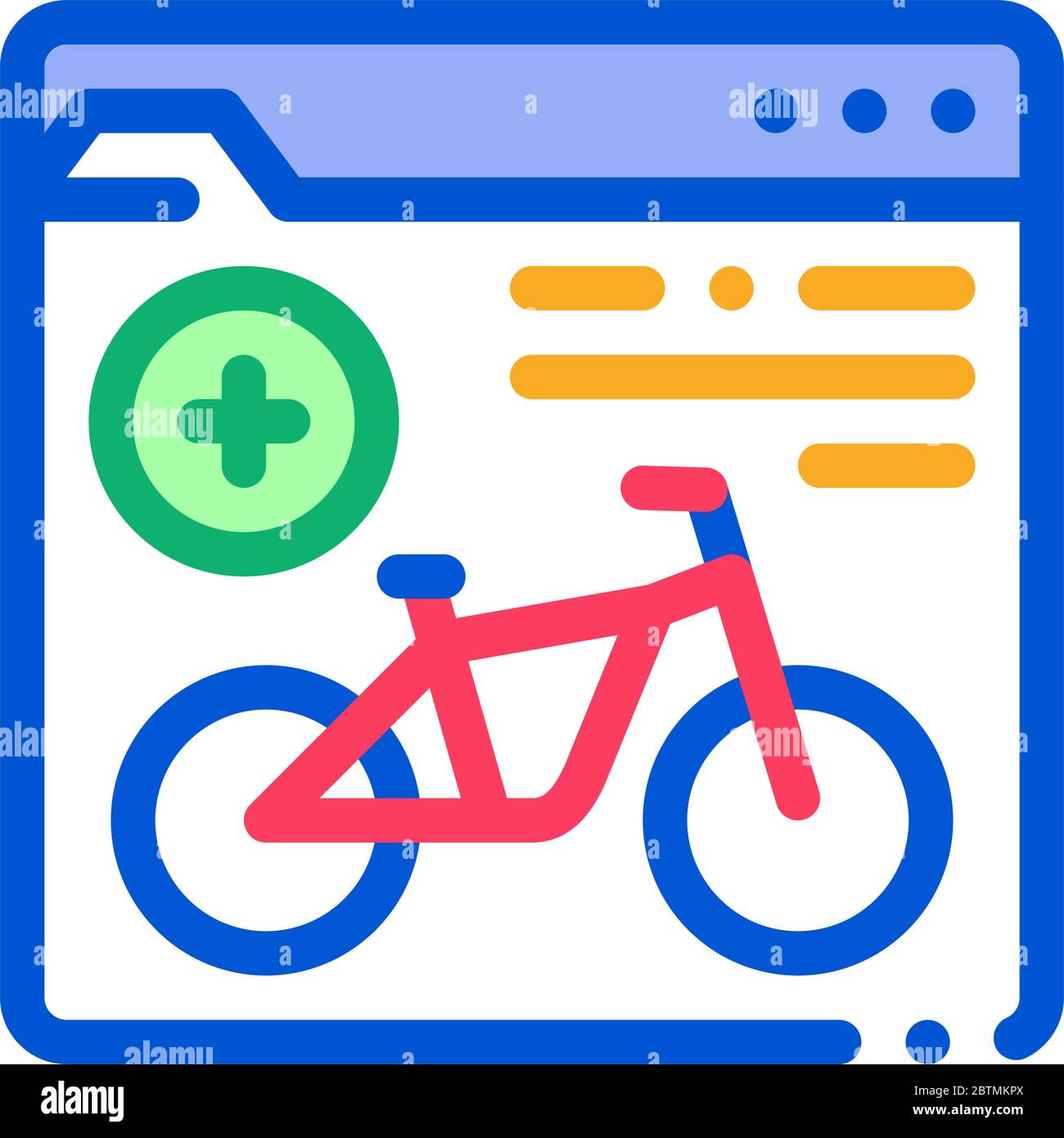 bike sharing services information icon vector outline illustration ...