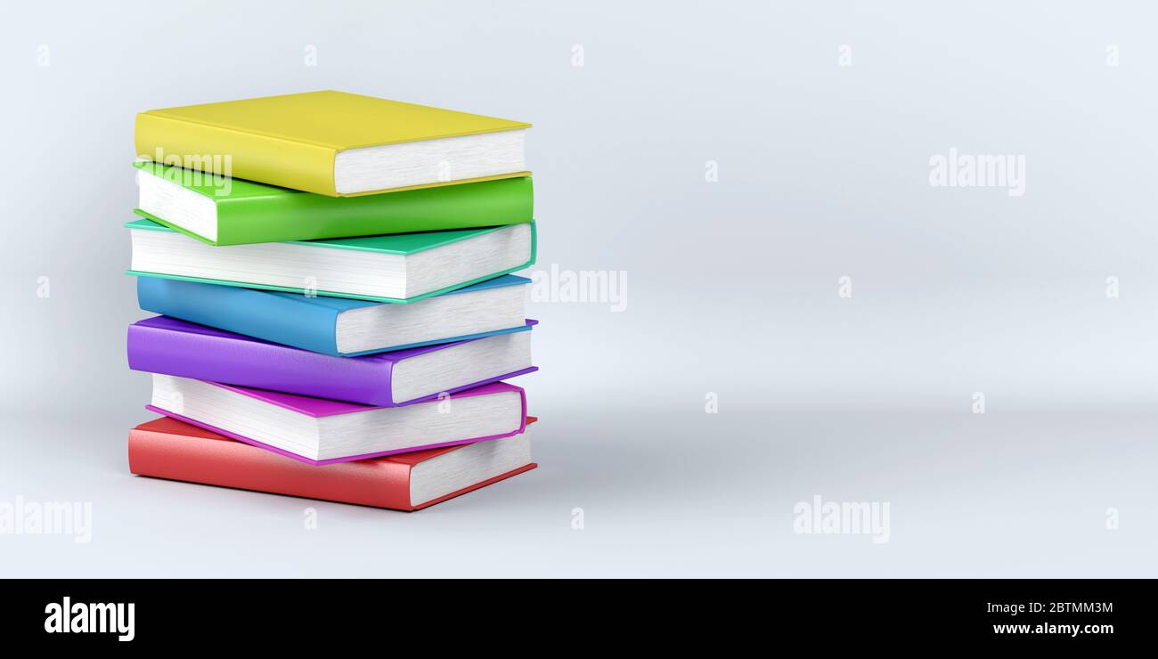 Group of many colorful books Stock Photo - Alamy