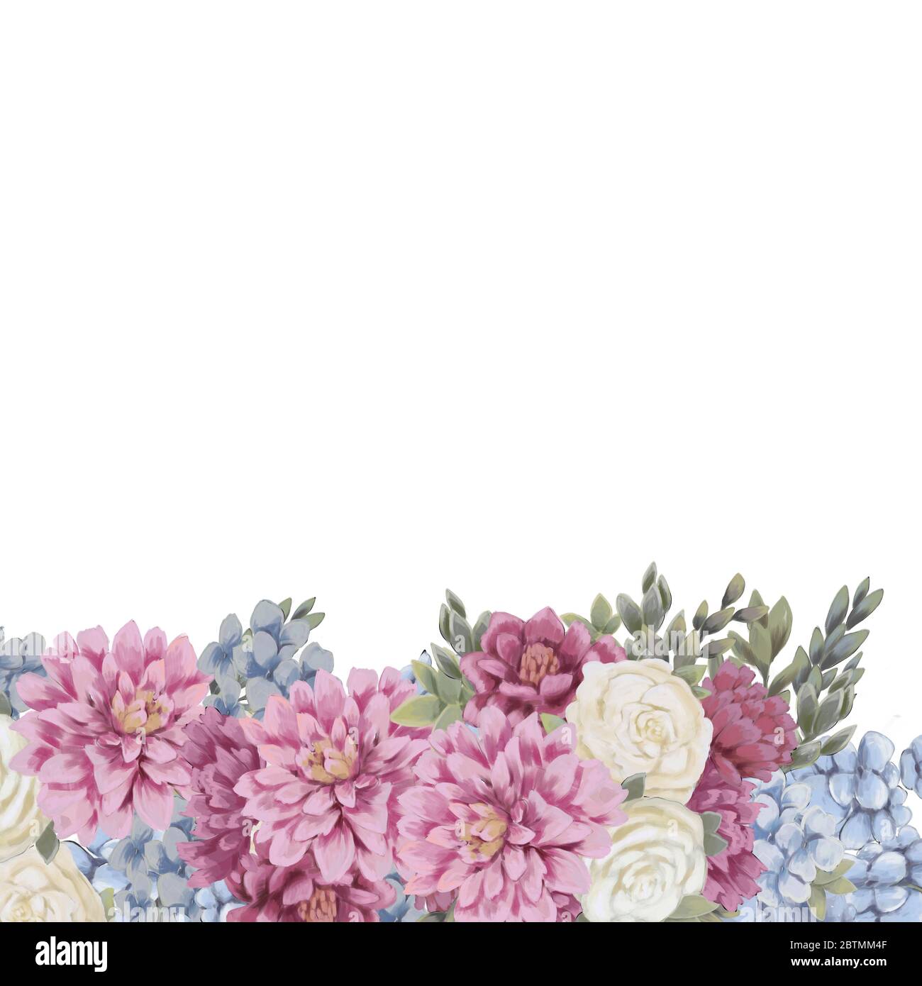 Floral border for design save the date cards, invitations, posters and ...