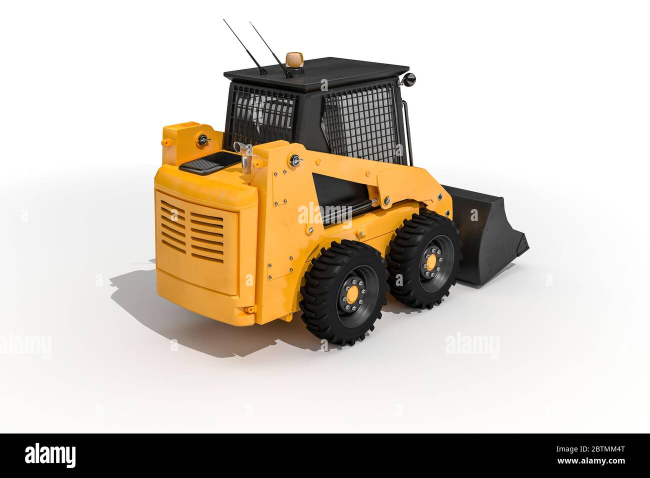 3d bulldozer on white background Stock Photo - Alamy