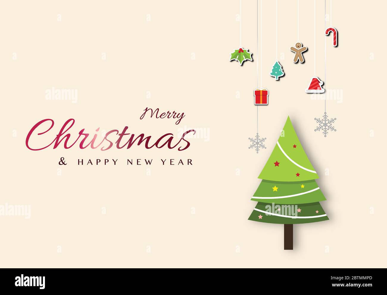 Christmas tree decoration Stock Vector Images - Alamy