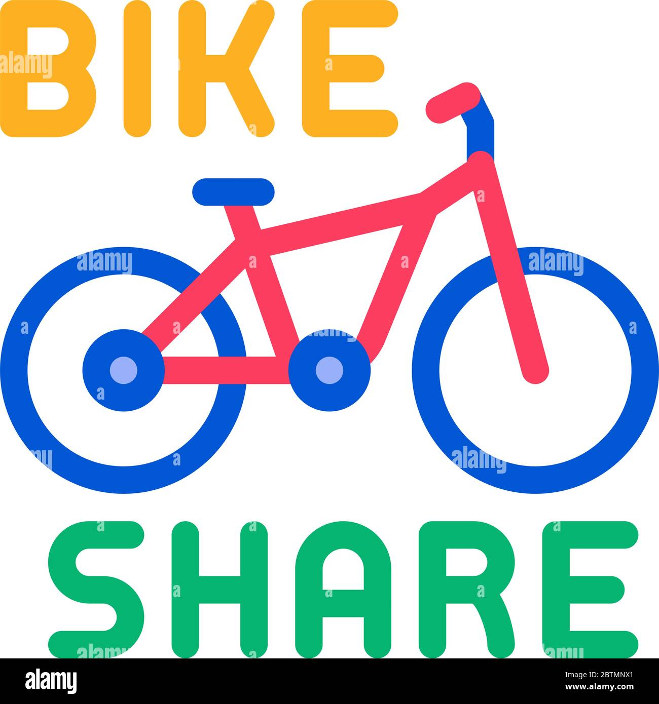bike sharing services icon vector outline illustration Stock Vector ...