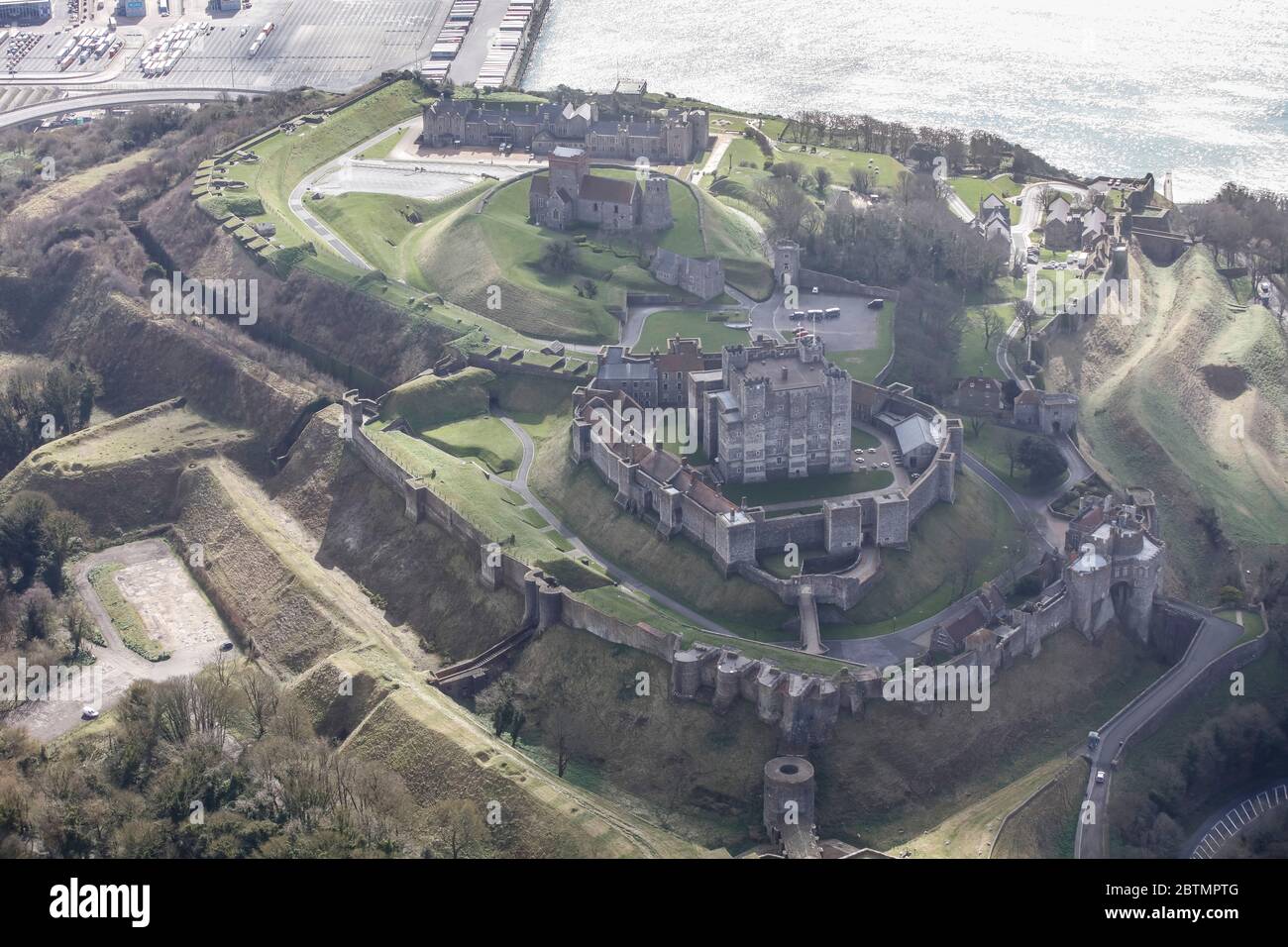 Aerial View of Dover Castle in England Stock Photo - Alamy