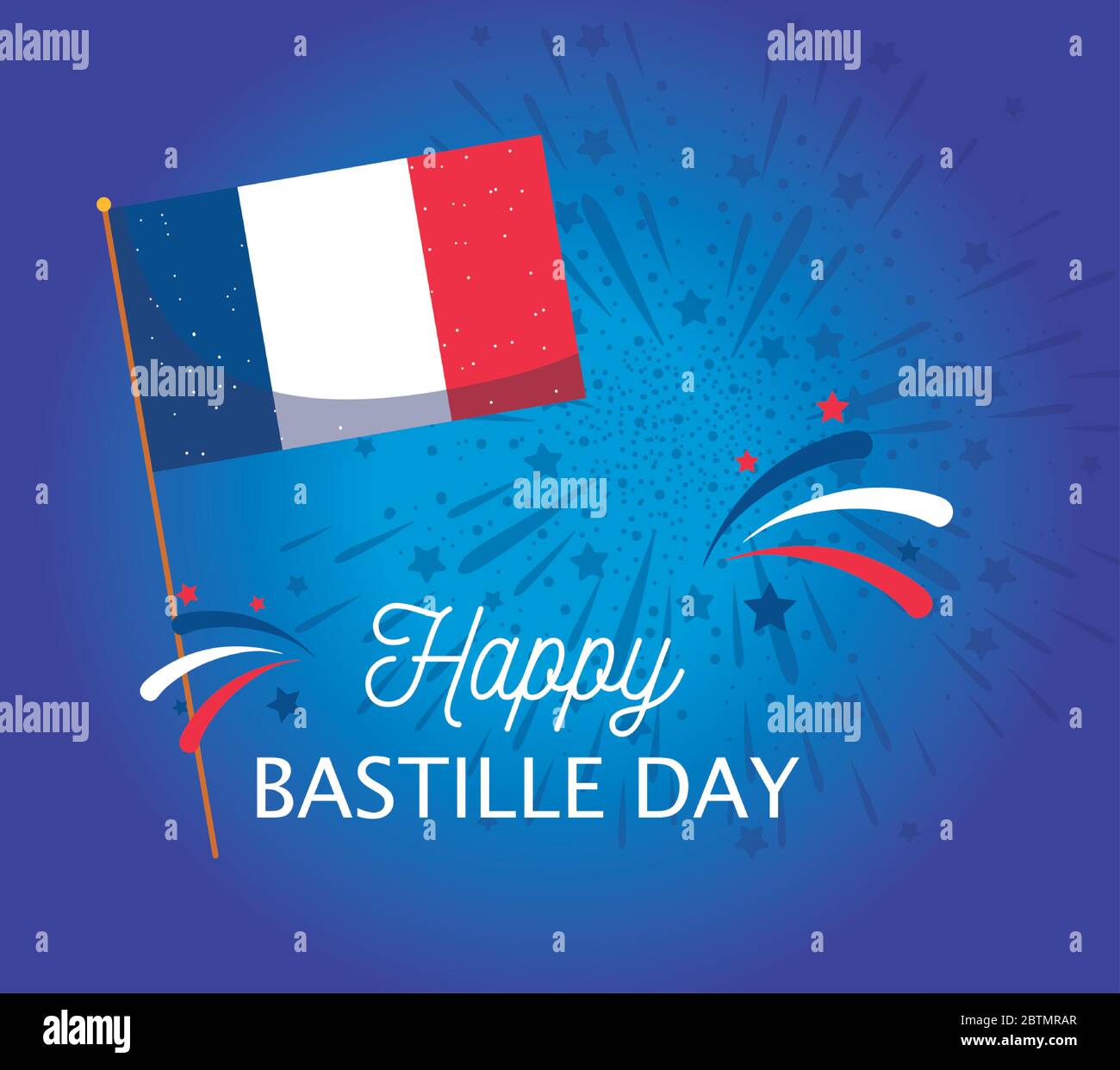 france flag and fireworks design, Happy bastille day and french theme ...