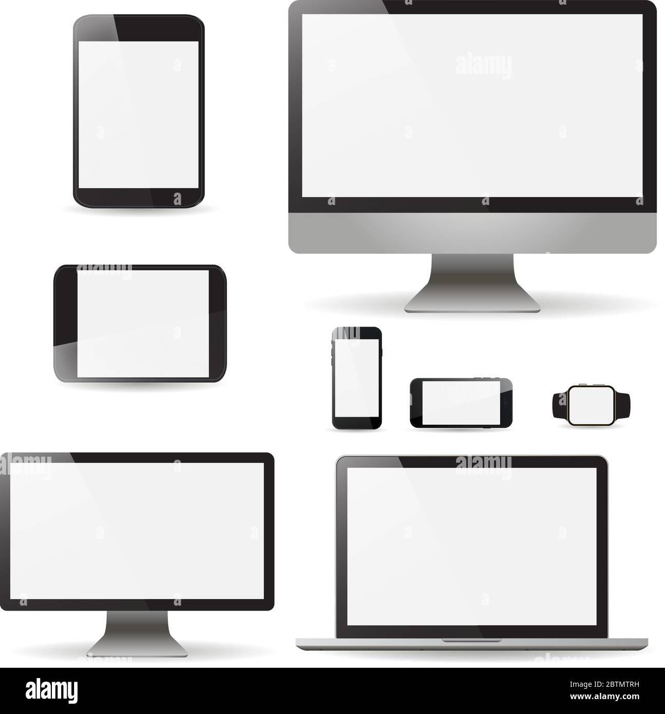 Blank monitors Stock Vector Images - Alamy