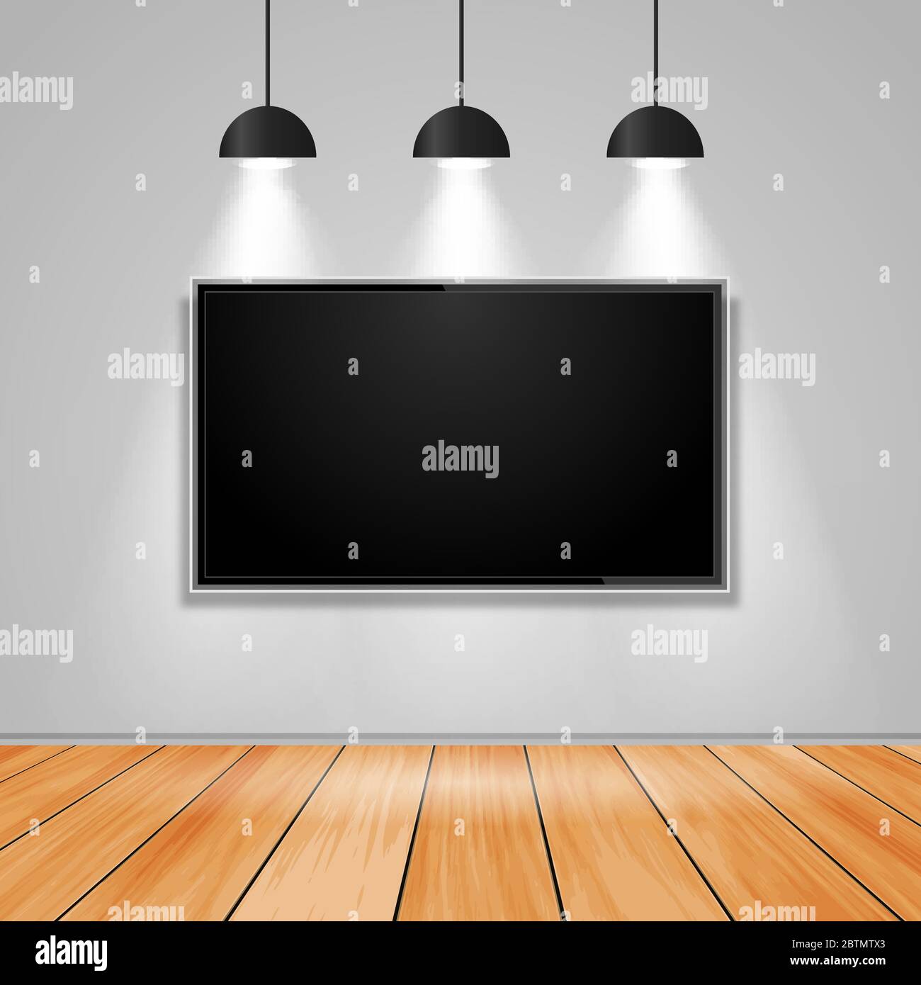 Modern mockup design spotlights, with tv vector Stock Vector Image ...