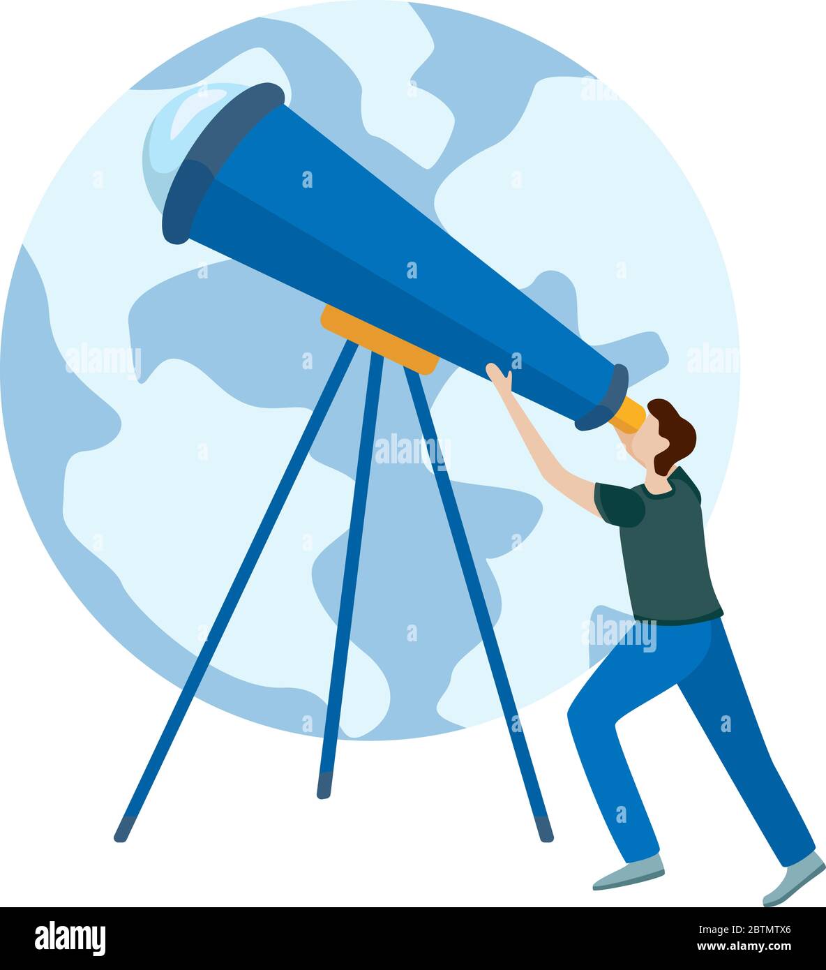 Astronomer Space Science Man Vector High Resolution Stock Photography ...