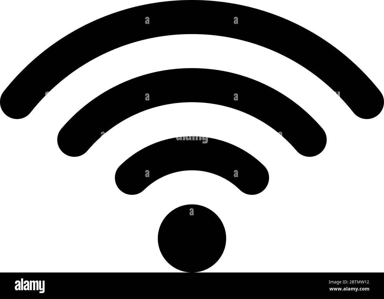 Wifi icon in flat style on a white background Stock Vector Image & Art ...