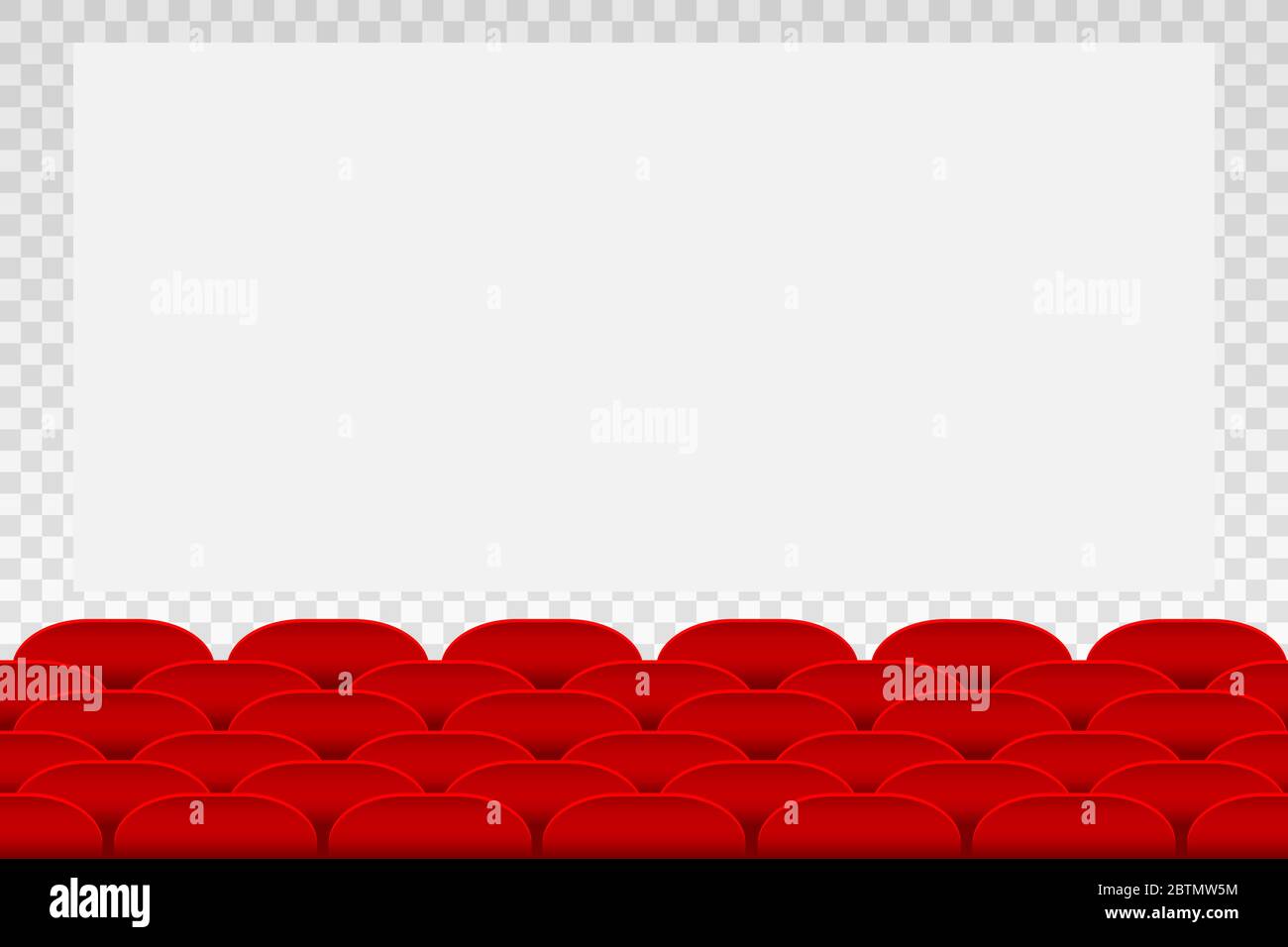Rows of red cinema movie chair, vector illustration Stock Vector Image ...