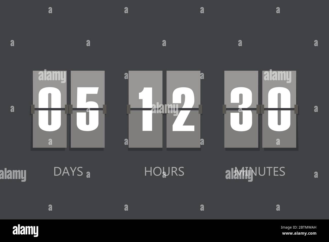 Flip Countdown timer. Flat style, sign vector illustration Stock Vector ...