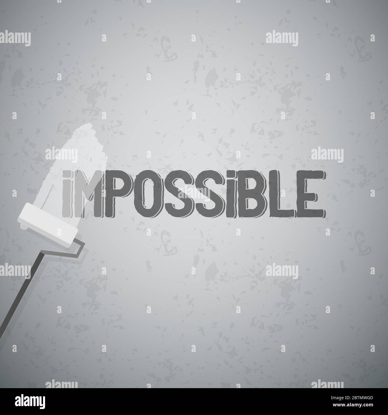 The painted word Impossible turns out Possible Stock Vector Image & Art ...
