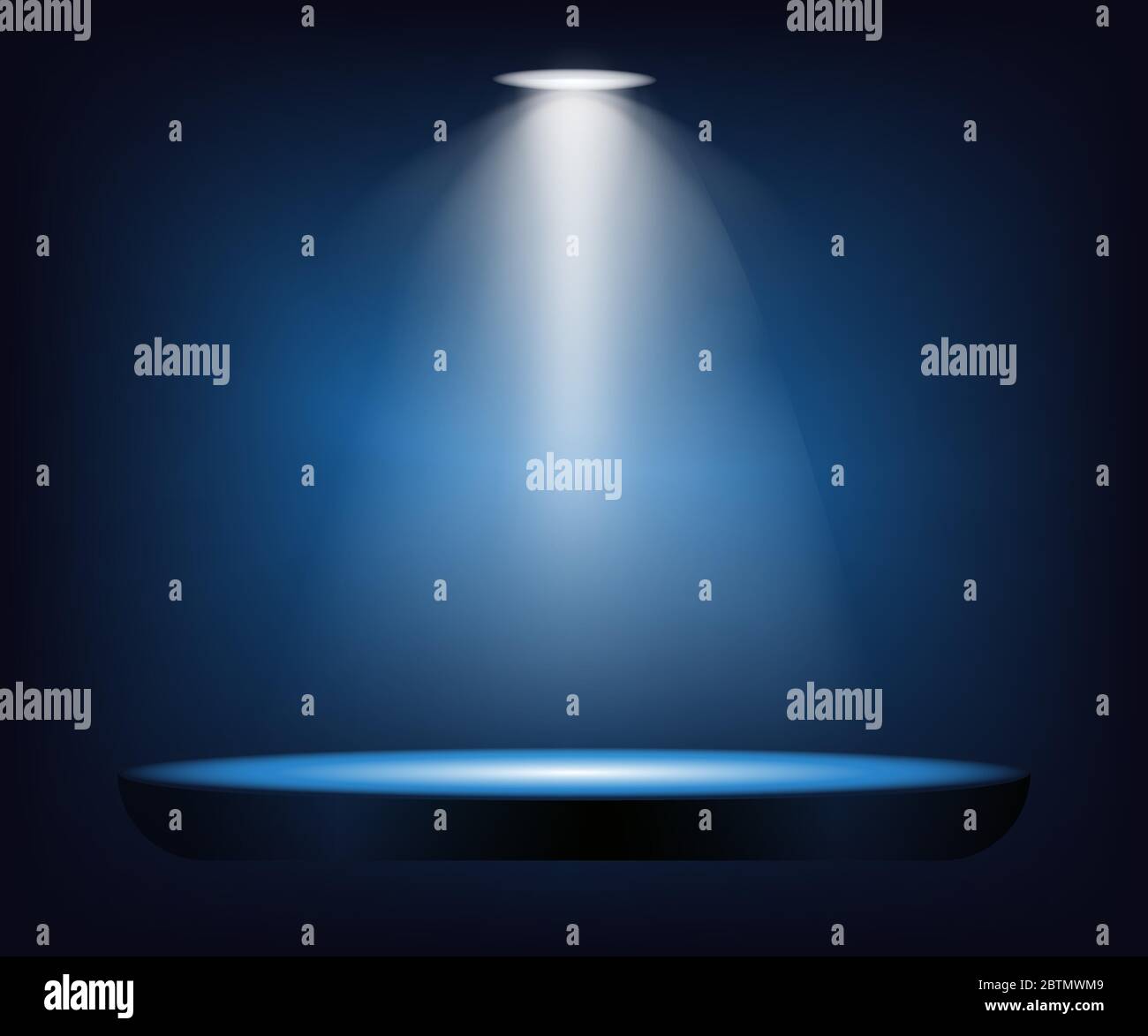 Podium with light on dark background, a vector illustration Stock ...