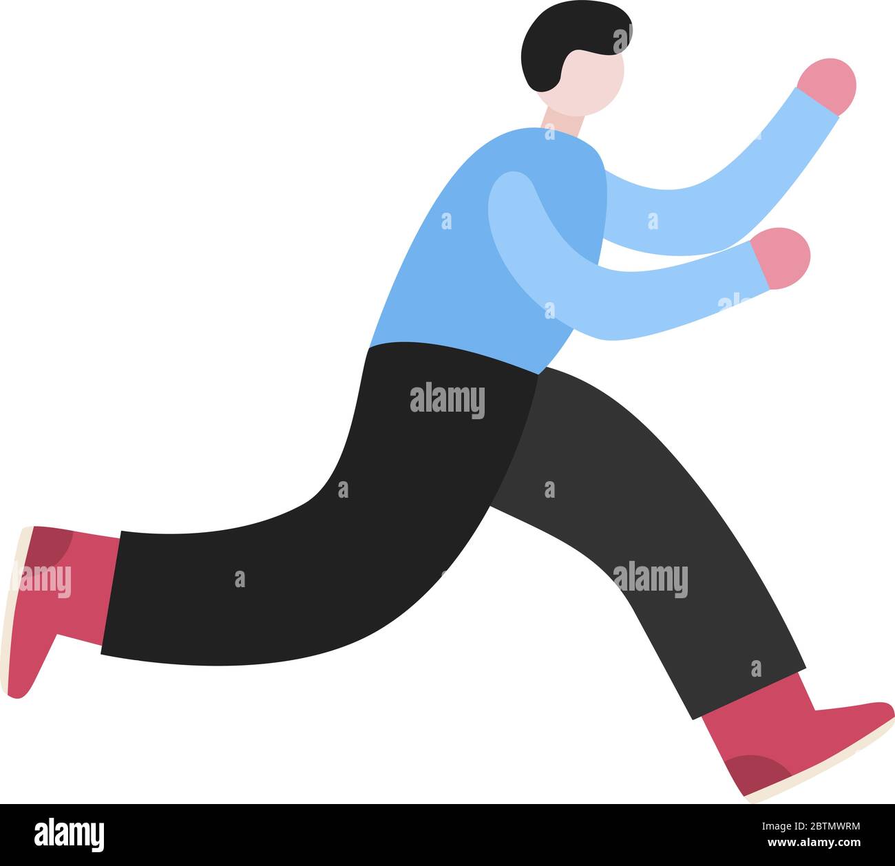 Delayed person Stock Vector Images - Alamy