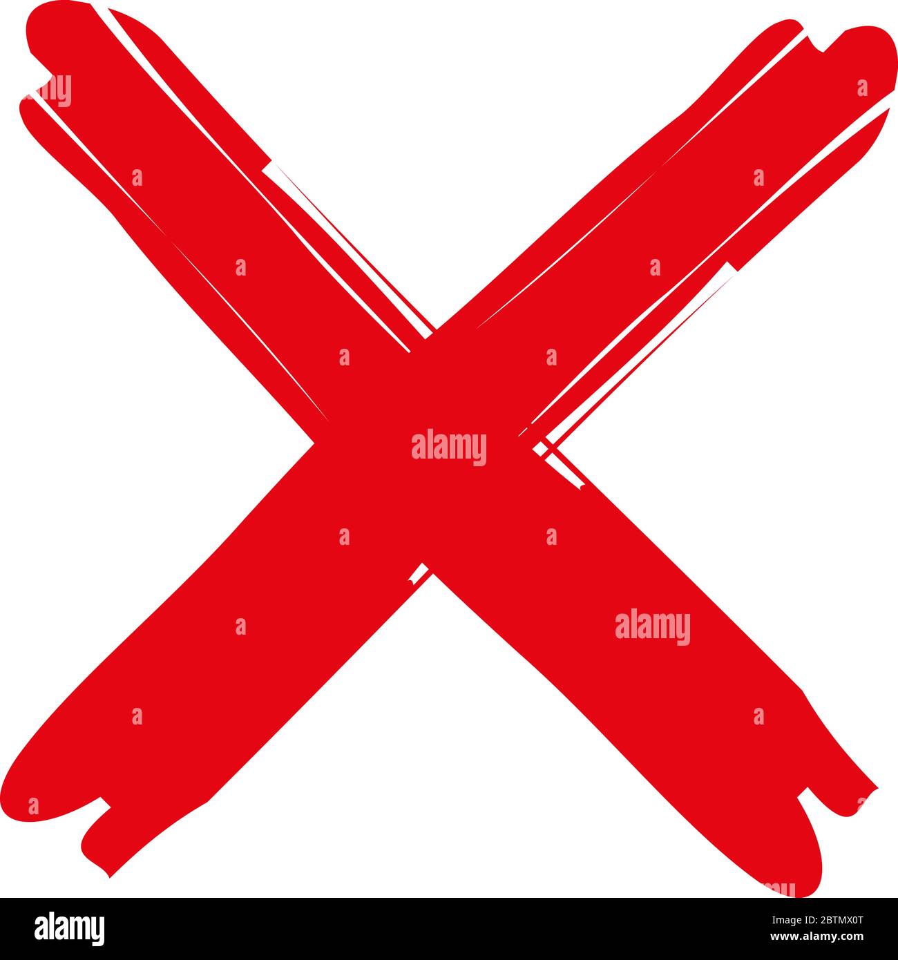 X - Red cross on white background vector illustration Stock Vector ...