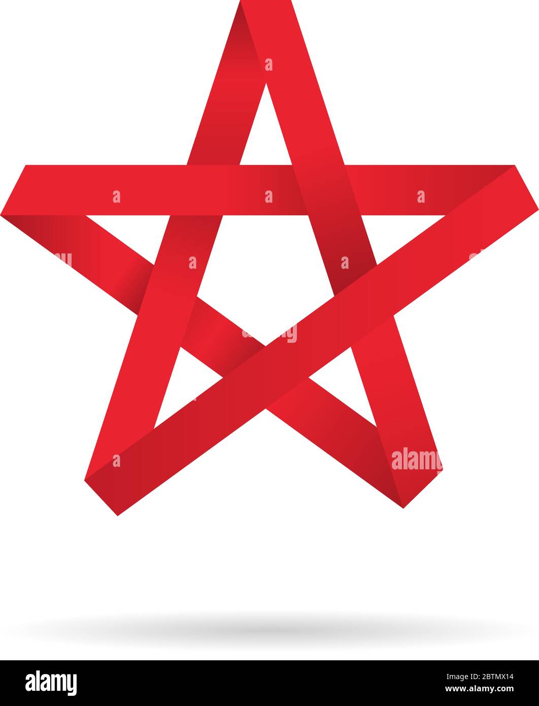 Origami star red colored on white background Stock Vector Image & Art ...