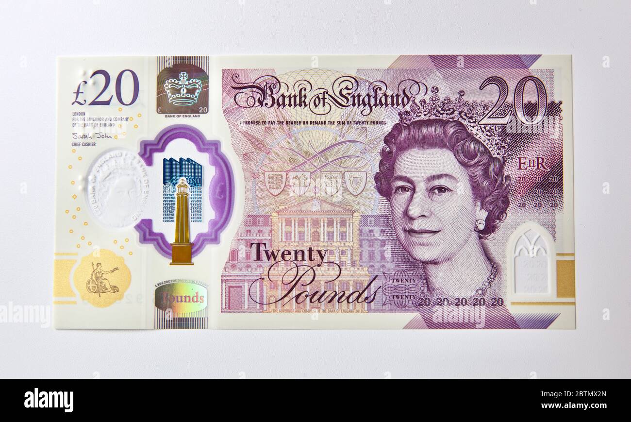 Bank of England old Twenty 20Pound Banknote Coins & Money Art ...