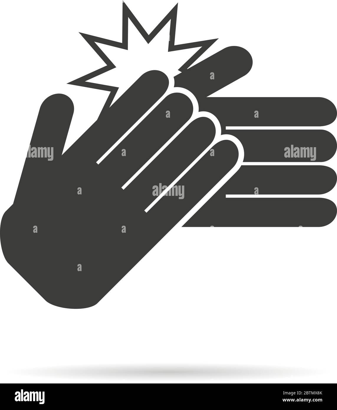 Icon clapping hands on white background, vector Stock Vector Image & Art - Alamy