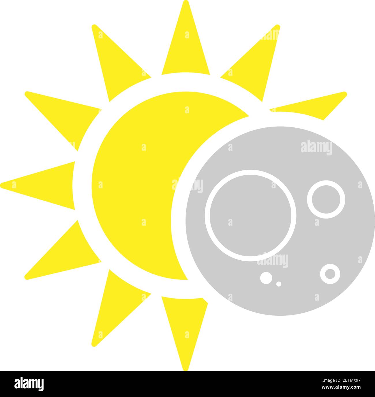 Eclipse solar icon in flat style, vector Stock Vector Image & Art - Alamy