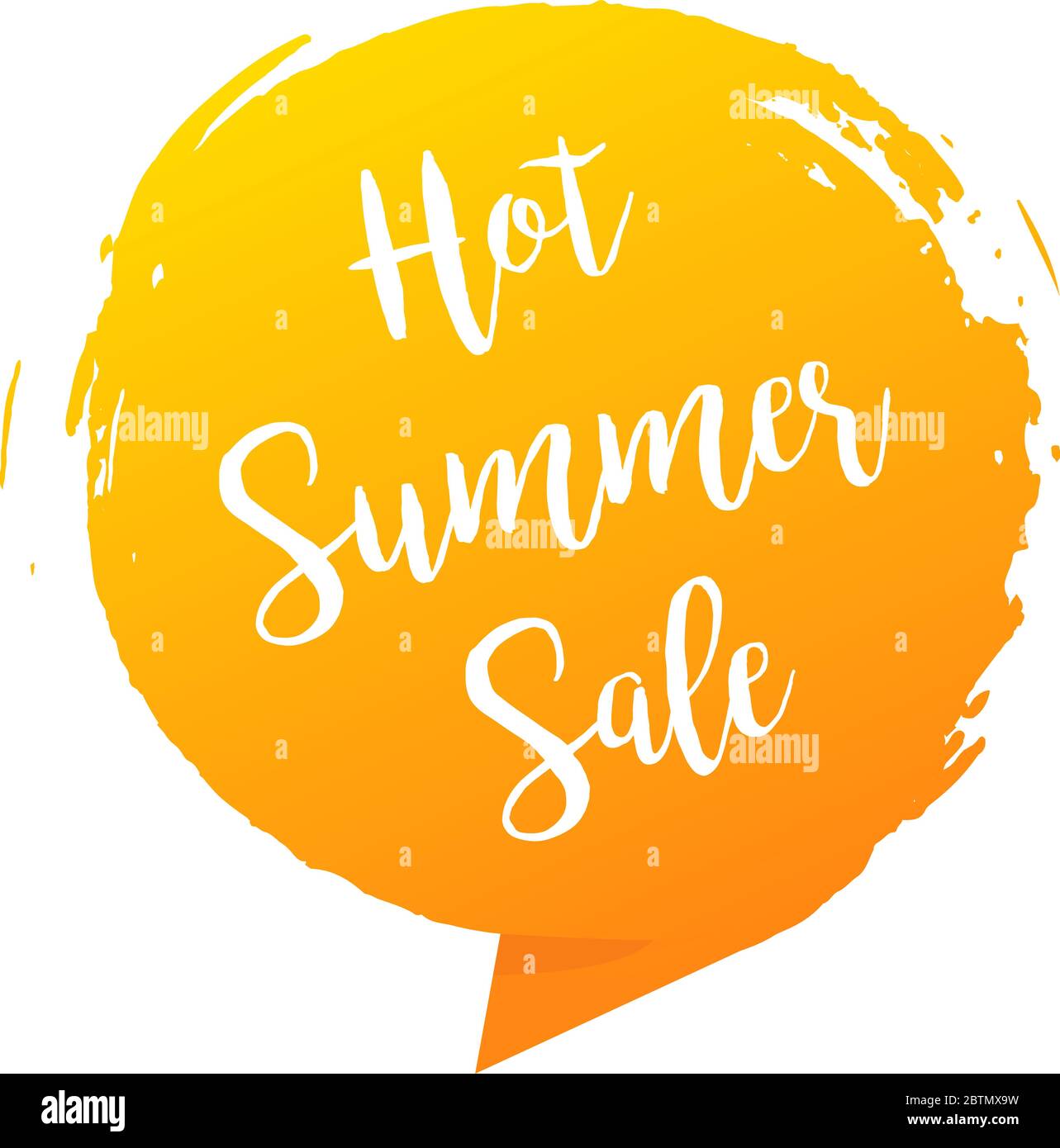 Hot summer sale banner, stylish vector design on white background Stock ...