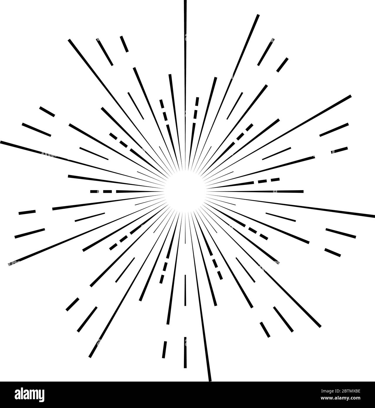 Sun rays black colored on white background Stock Vector Image & Art - Alamy