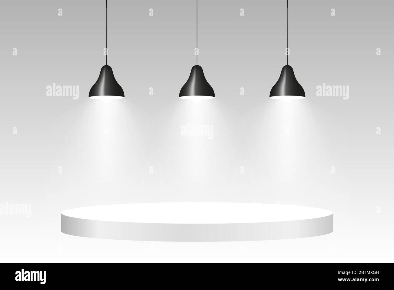 Lamps with light on the wall, stylish vector Stock Vector Image & Art ...