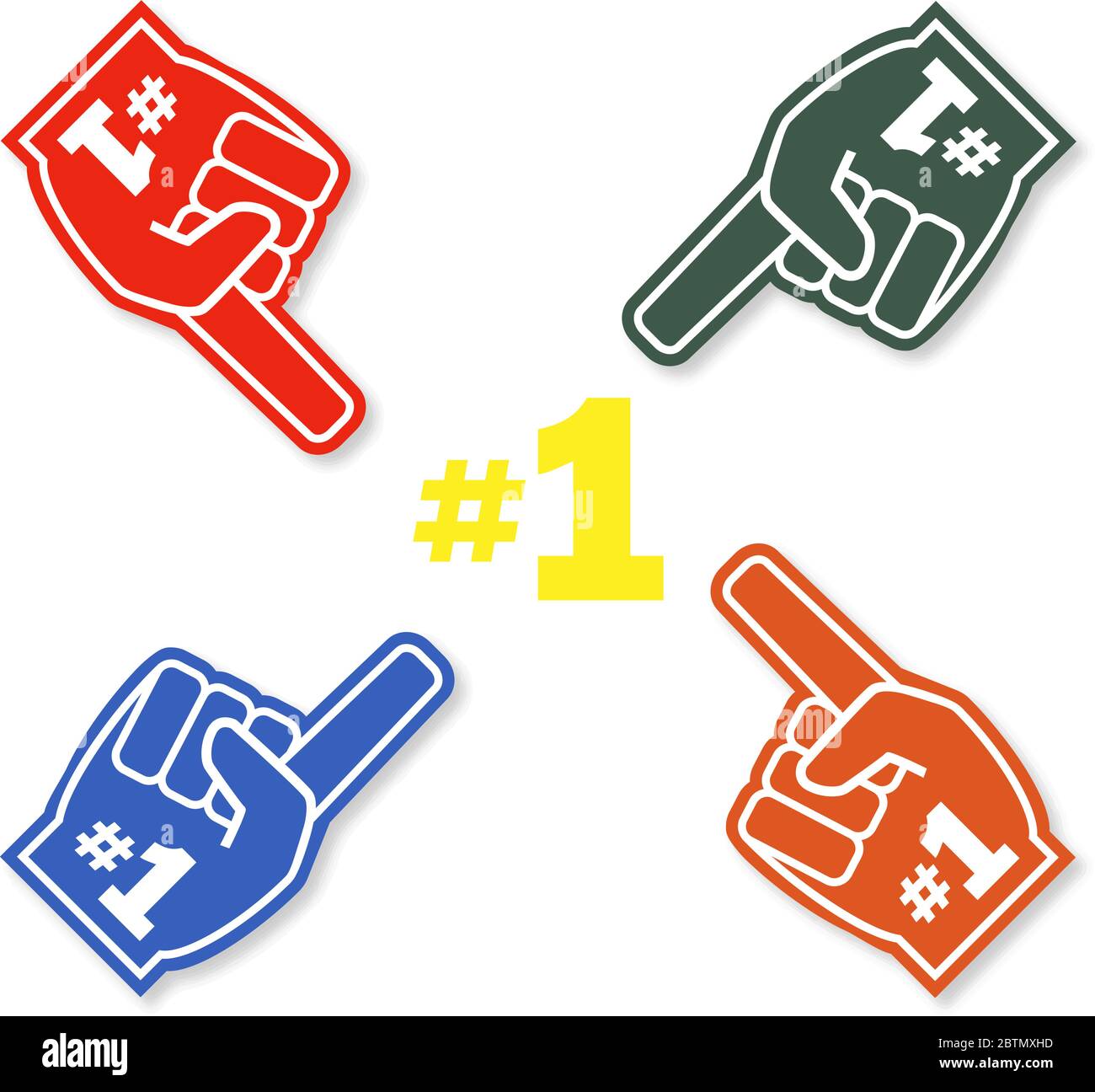 No 1 finger sign Stock Vector Images - Alamy