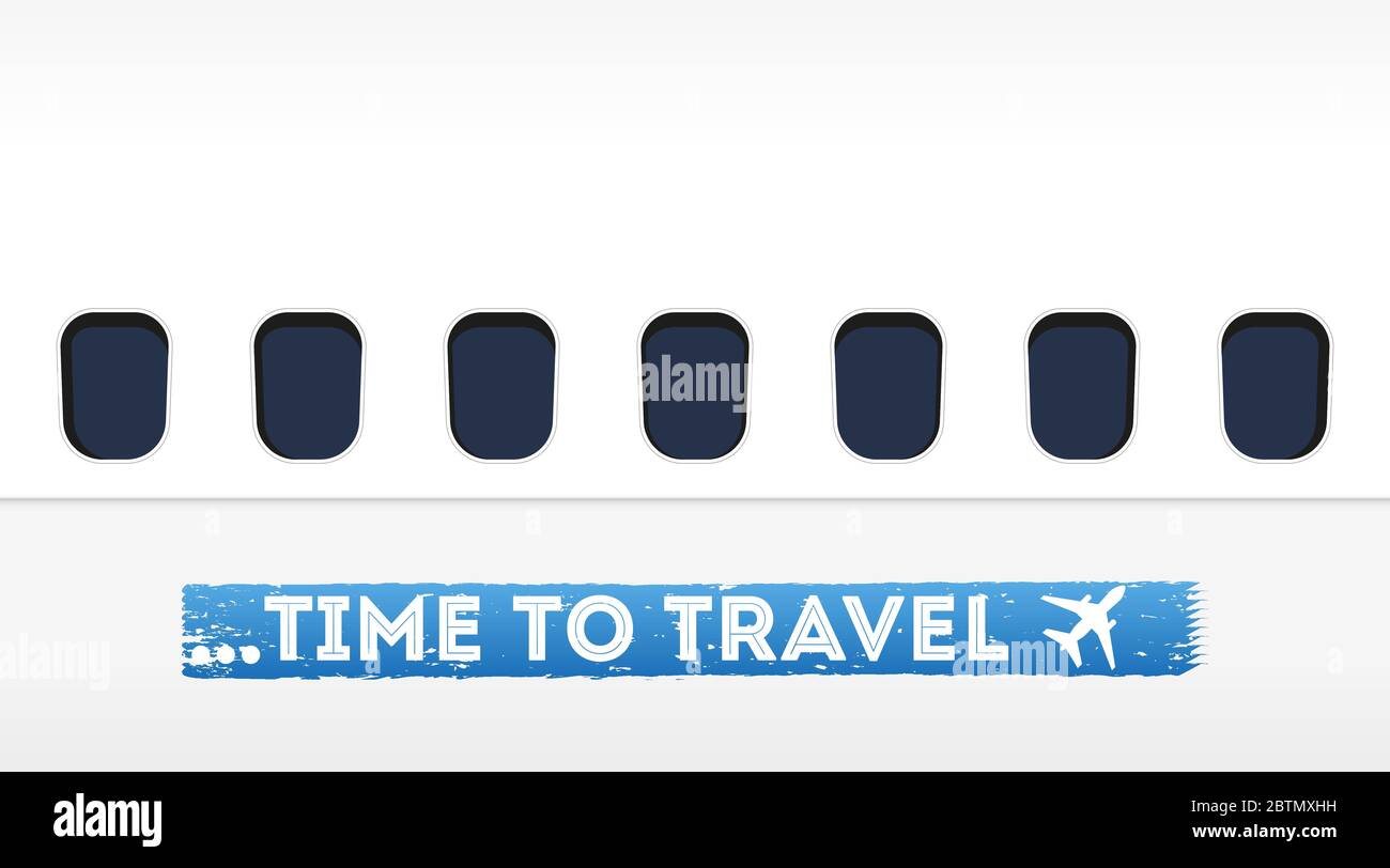 Illustration time to travel in flat design, vector Stock Vector Image ...